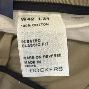 Dockers | Pants | Dockers Classic Fit Pleated Khaki Pants 42x34 Big ...